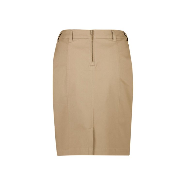 LADIES MID WAIST STRETCH CHINO SKIRT - Shoreside Clothing